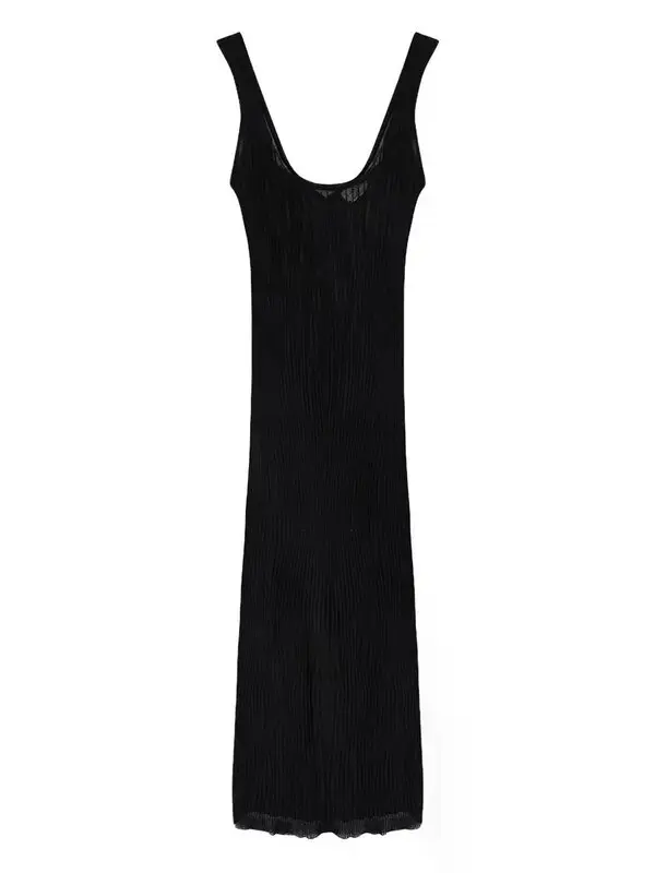 LANVIN Ribbed Sleeveless Midi Dress