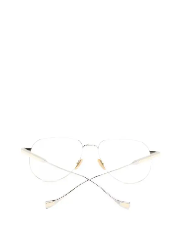 CUTLER & GROSS Pembroke Geometric Eyeglasses - Silver