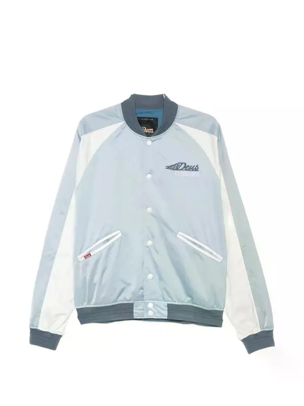 Deus Ex Machina Logo Embroidered Colour-block Bomber Jacket