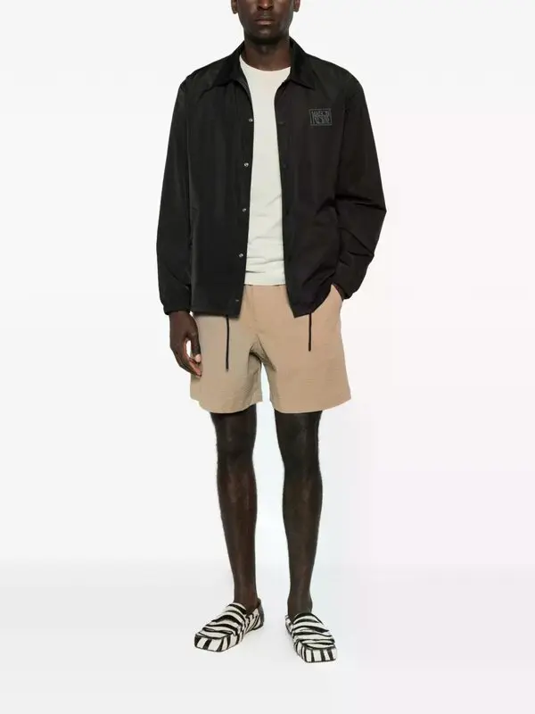 Maison Kitsuné Logo Print Press-stud Jacket