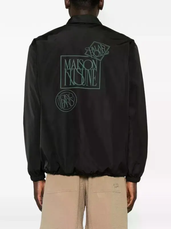 Maison Kitsuné Logo Print Press-stud Jacket