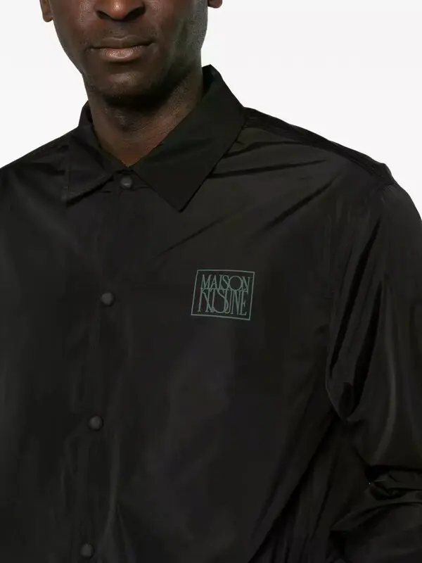 Maison Kitsuné Logo Print Press-stud Jacket