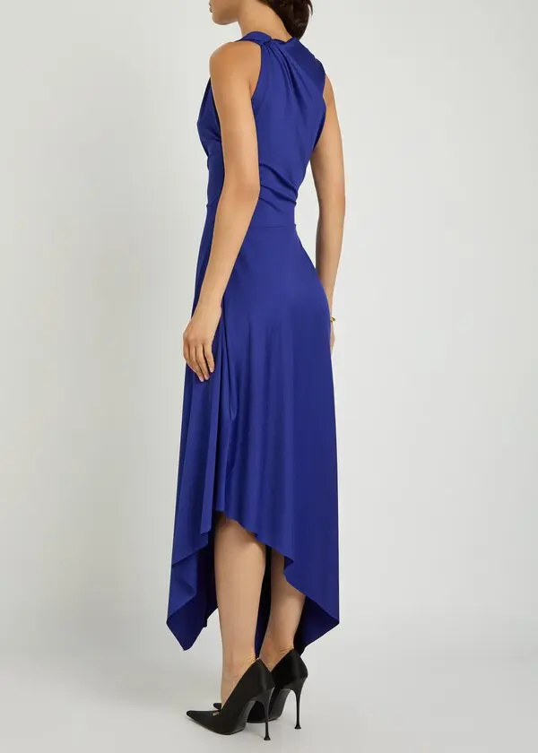 Victoria Beckham Asymmetric Stretch-jersey Midi Dress