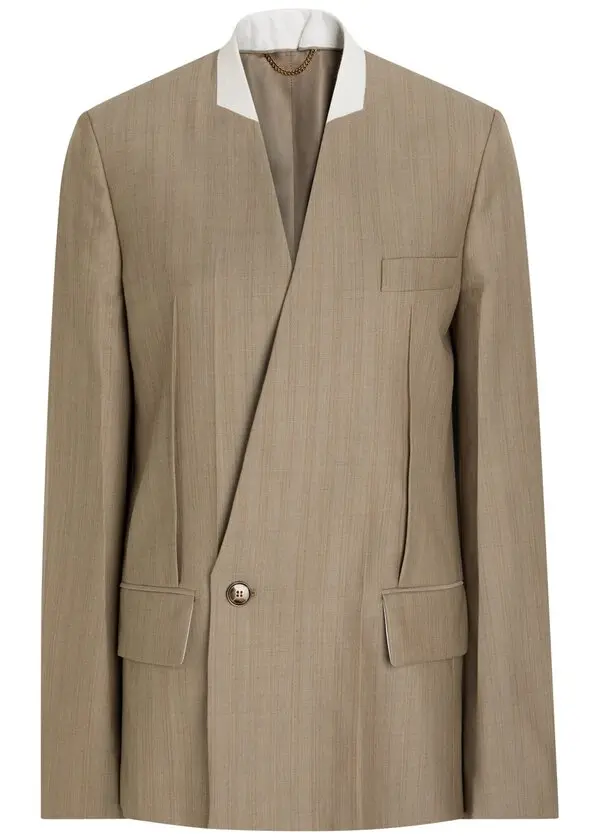Victoria Beckham Double-breasted Wool Jacket - Grey