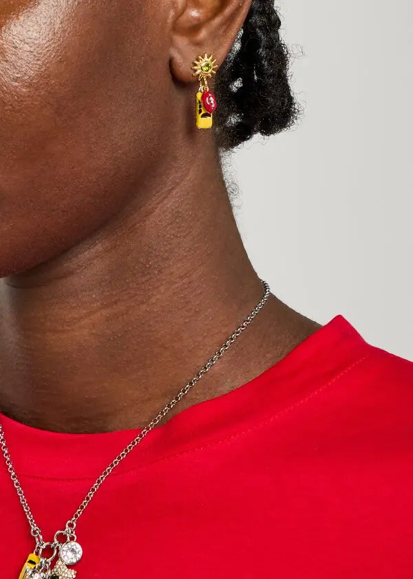 Marc Jacobs Plated Brass Charm Drop Earrings