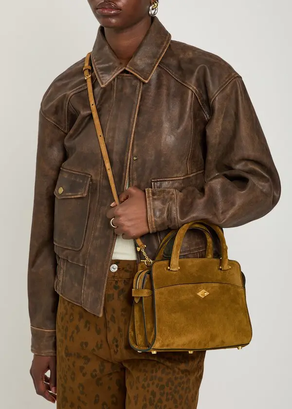 METIER Private Eye Mini Suede Top Handle Bag