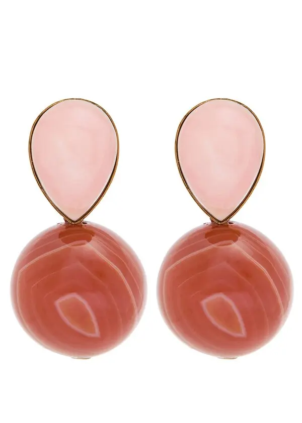 JENNIFER BEHR Allison 18kt Gold-plated Drop Earrings - Pink