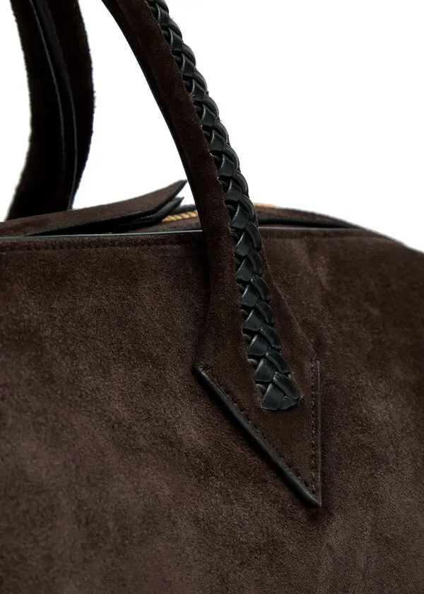 METIER Vérité City Suede Tote Bag - Chocolate