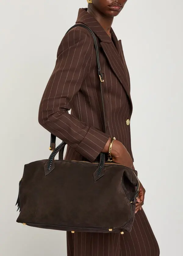 METIER Vérité City Suede Tote Bag - Chocolate