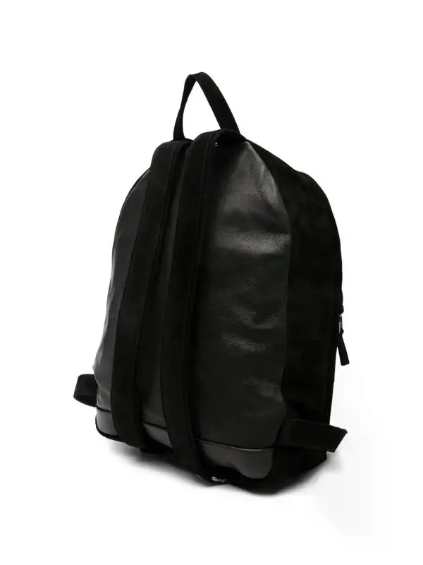 GIORGIO BRATO Suede-panelled Leather Backpack - Black