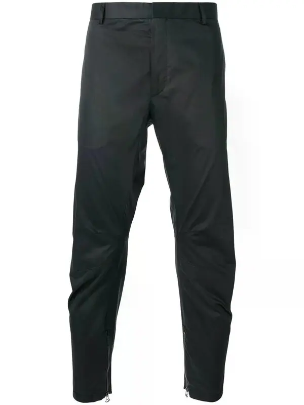 LANVIN Cotton Ankle Zip Trousers - Black