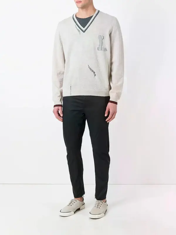 LANVIN Cotton Ankle Zip Trousers - Black