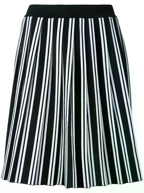 Balenciaga Striped Pleated Mini Skirt