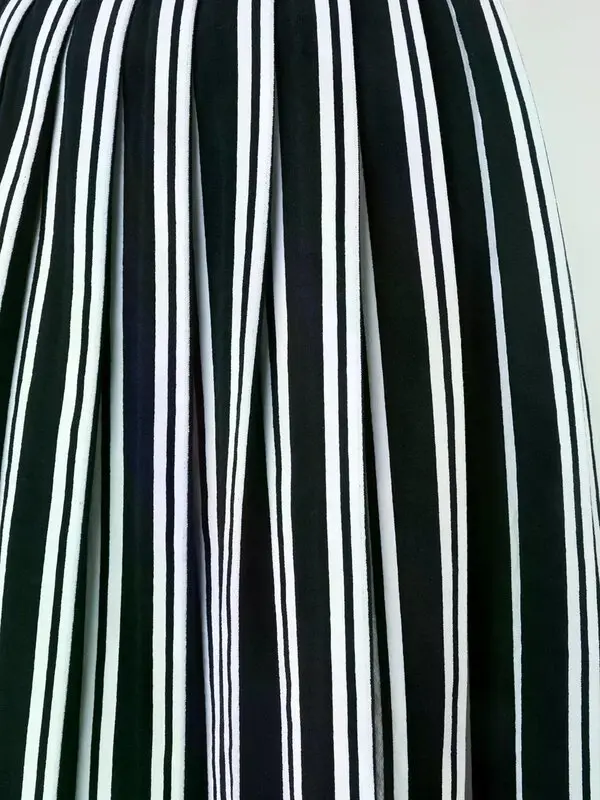Balenciaga Striped Pleated Mini Skirt