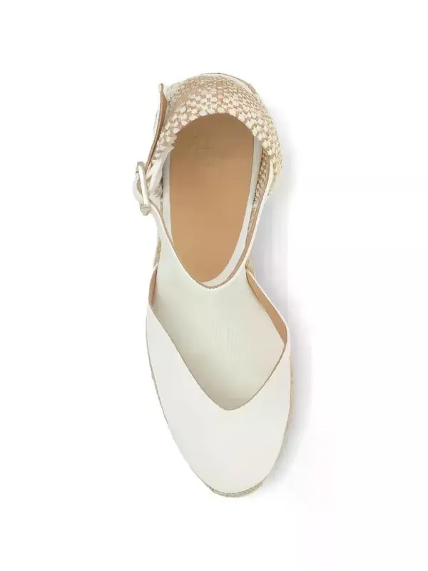 CastaÑer Chiarita Wedge Espadrilles With Ankle Strap - White