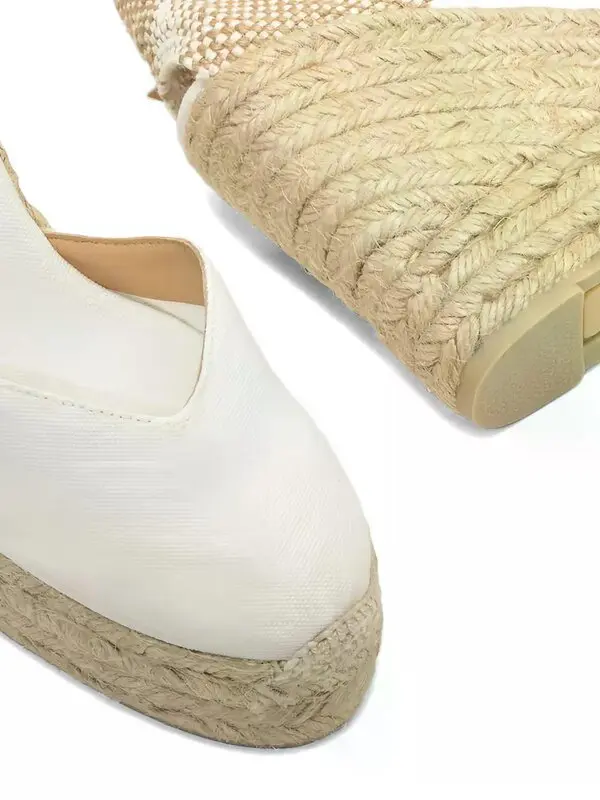CastaÑer Chiarita Wedge Espadrilles With Ankle Strap - White