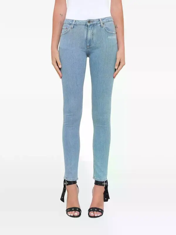 Off-White Skinny Jeans - Blue