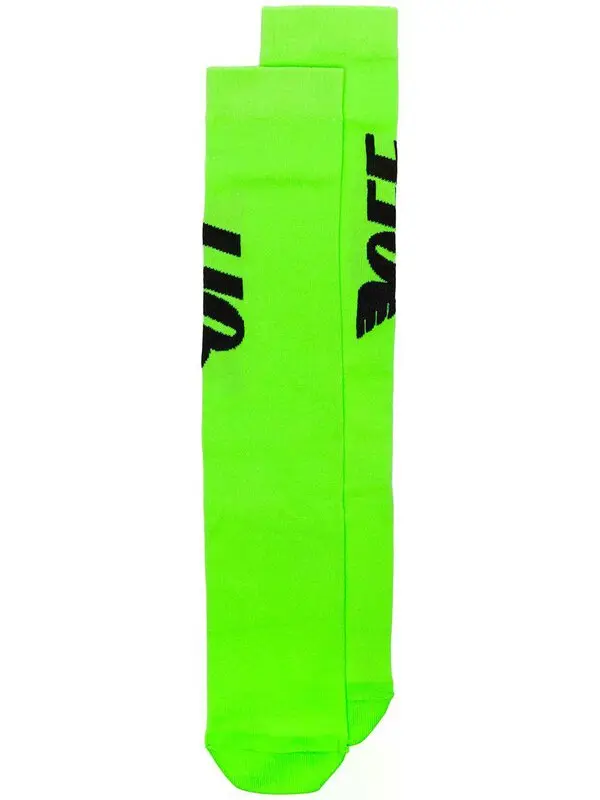 Off-White Neon Wings Logo Socks - Green