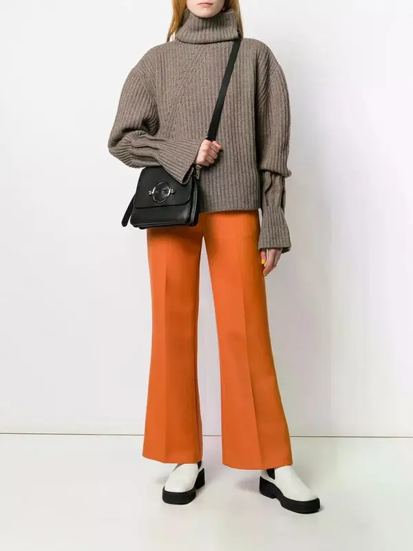 JW Anderson Ribbed Wool & Cashmere Blend Jumper - Neutrals