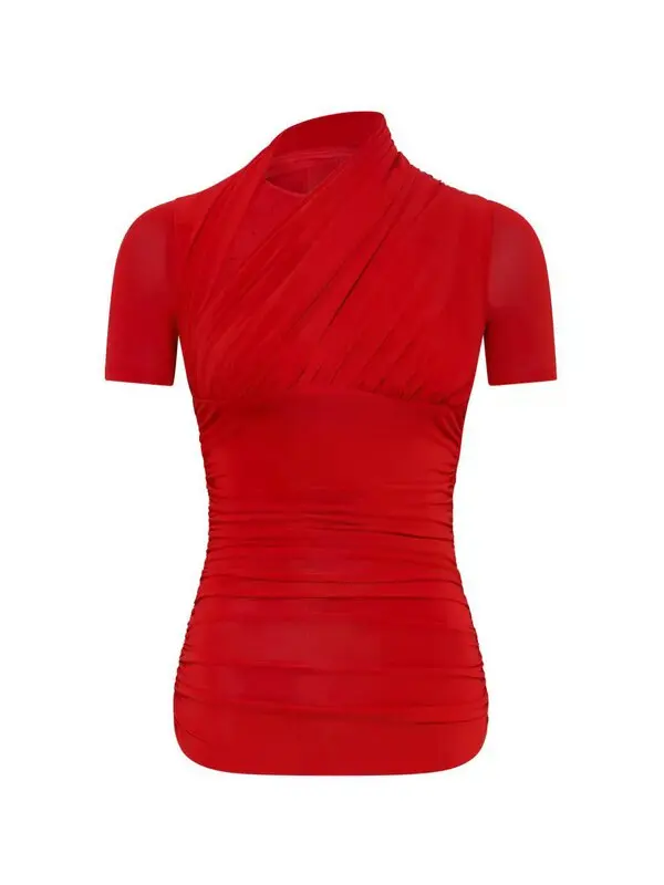 MARINE SERRE Moon Ruched Top