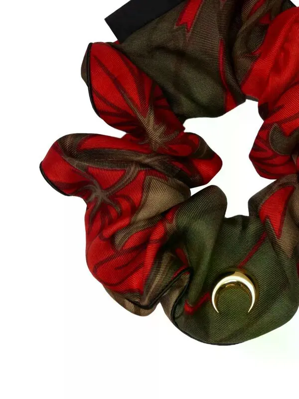 MARINE SERRE Crescent Moon Silk Scrunchie