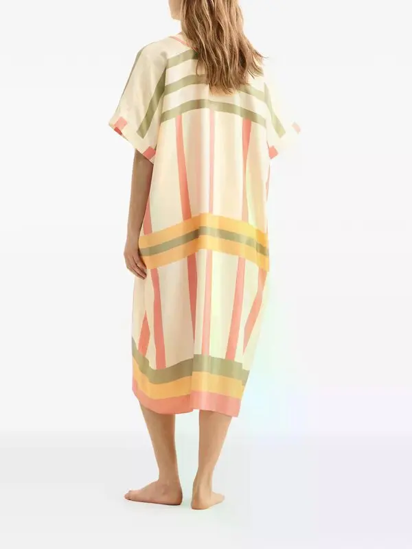 ERES Ice Striped V-neck Beach Dress - Multicolour