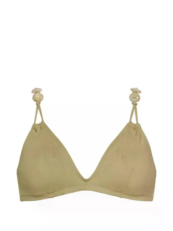 ERES Edina Full-cup Beaded Bikini Top - Green