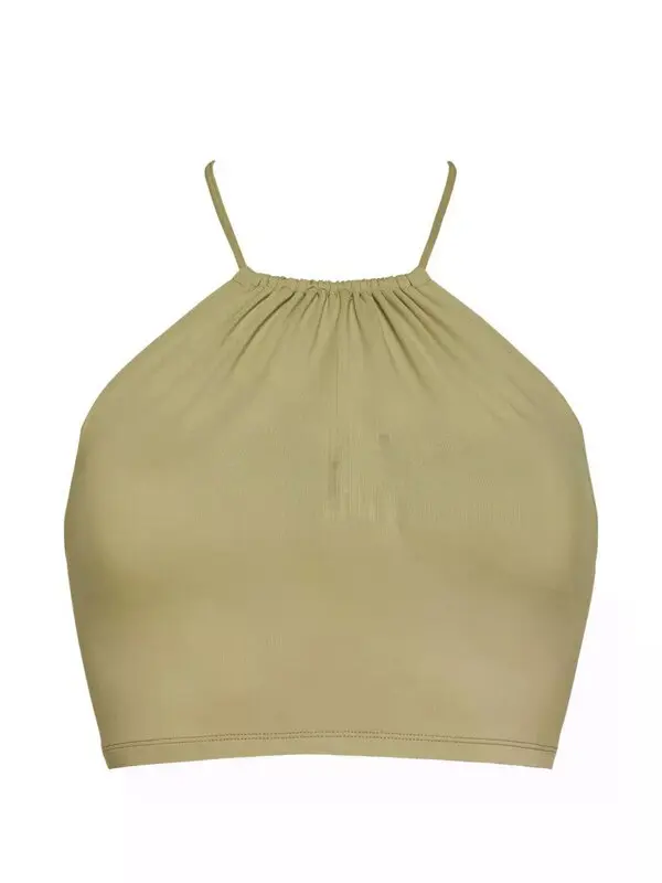 ERES Apollonia Halterneck Bikini Top With Beaded Detail - Green