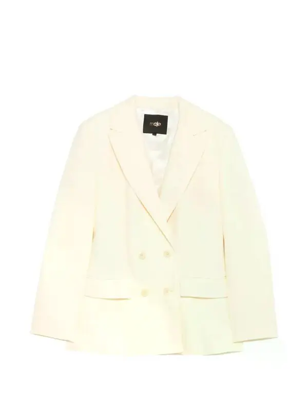 Maje Double-breasted Blazer - Yellow