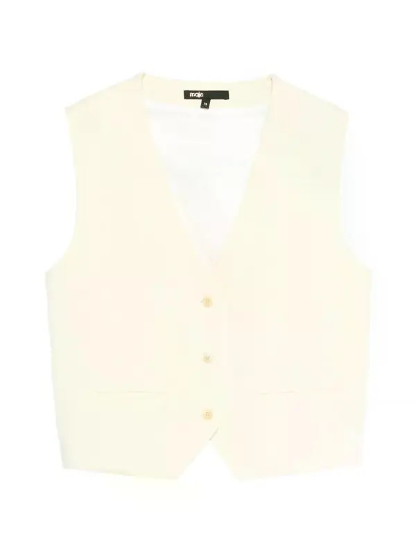 Maje Sleeveless Gilet - Yellow
