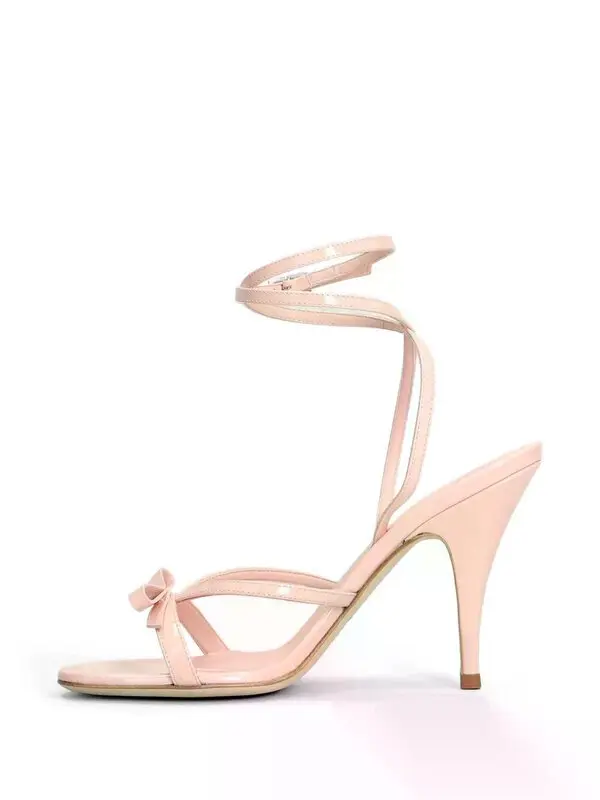 3JUIN Megan Charm Bow-detail Wrap-around Sandals