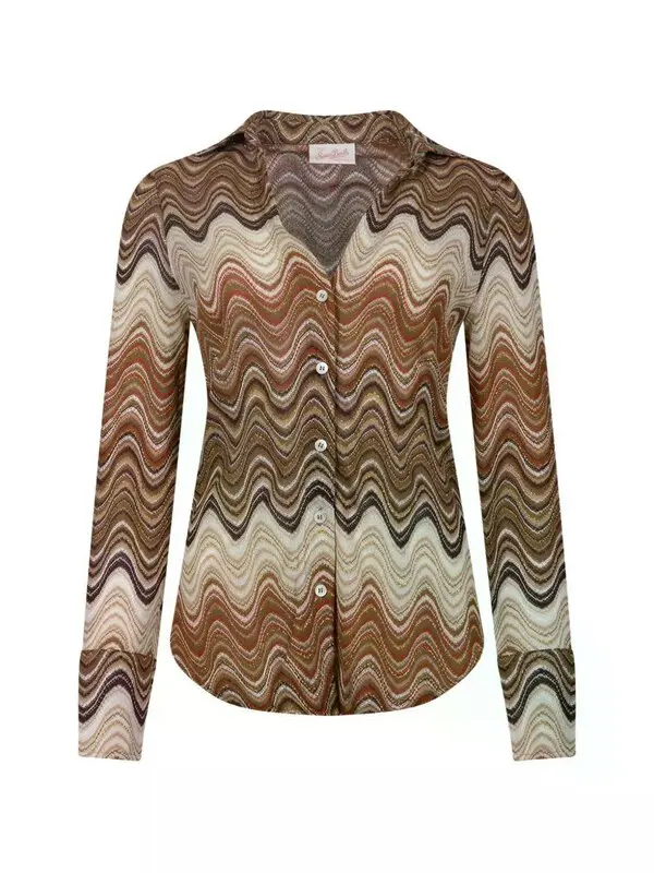 MC2 SAINT BARTH Zigzag-knit Long-sleeve Shirt
