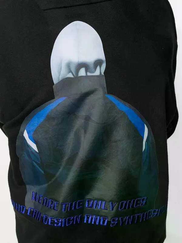 JUUN.J Drawstring Detail Hoodie With Graphic Print