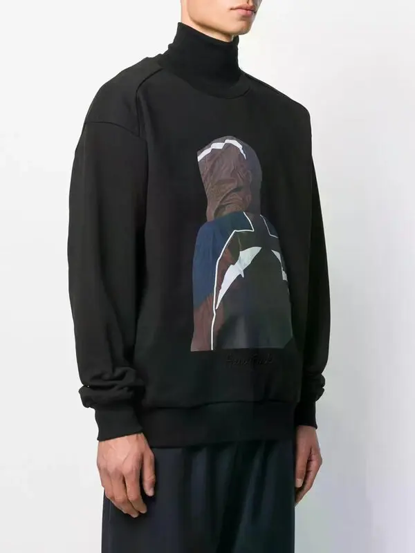 JUUN.J Printed Cotton Crew Neck Sweater