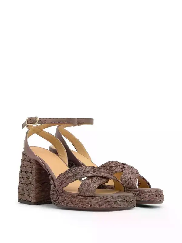 CastaÑer Valerietta Braided Platform Sandals - Brown