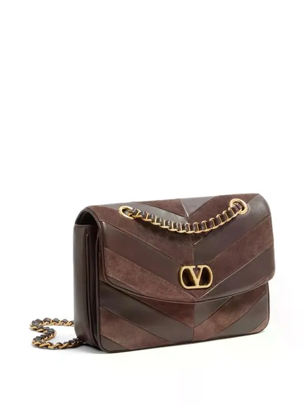 Valentino Garavani Djuna Medium Chain Bag In Suede And Nappa