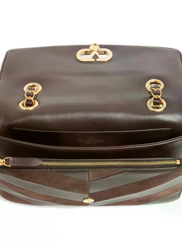 Valentino Garavani Djuna Medium Chain Bag In Suede And Nappa