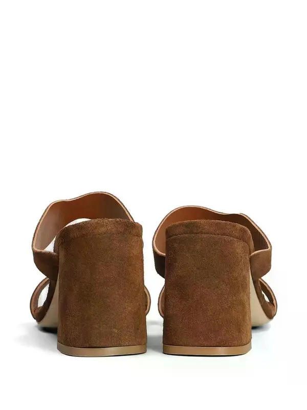 L'ARIANNA Suede Double-strap Mules