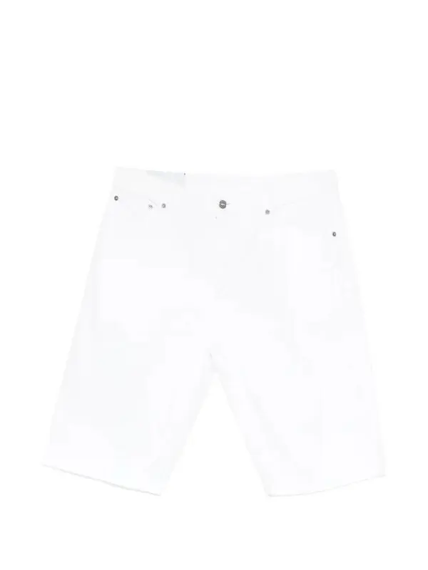 DONDUP Logo Patch Five-pocket Shorts - White