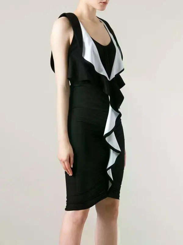Givenchy Sleeveless Ruffle Front Dress