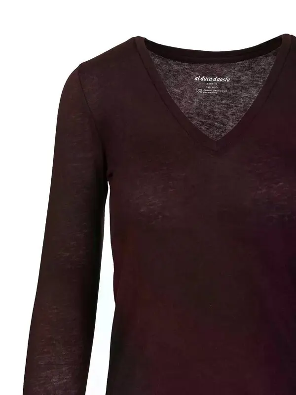 AL DUCA D’AOSTA 1902 Long Sleeve V-neck T-shirt