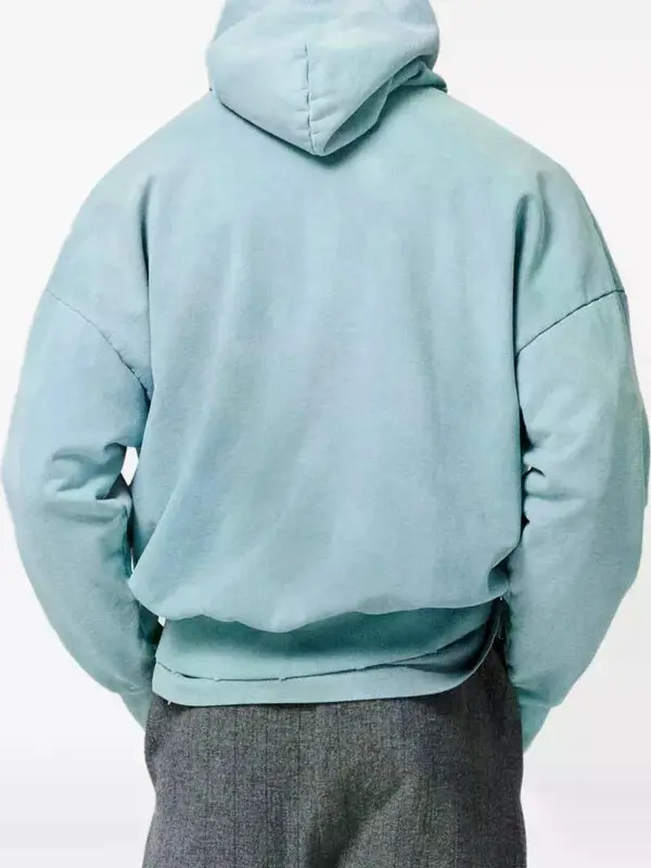 Fear Of God Logo Print Hoodie - Green