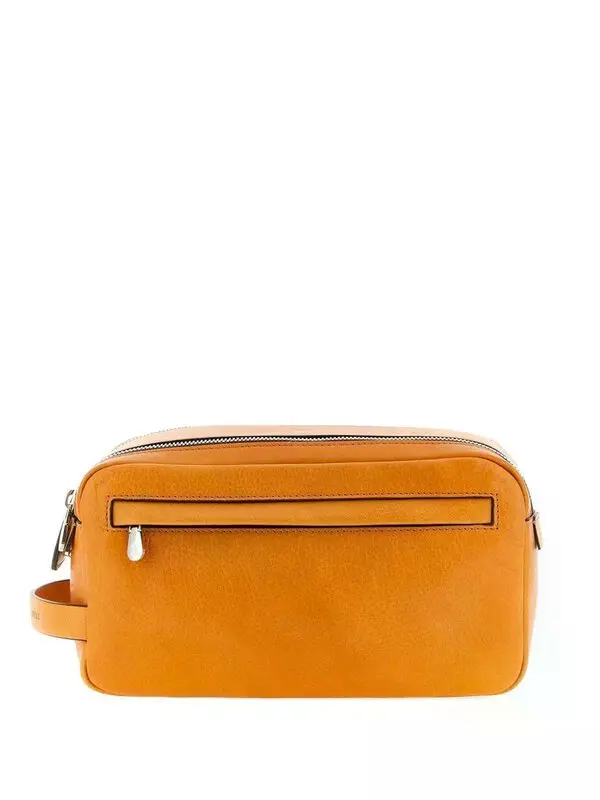 Brunello Cucinelli Leather Wash Bag - Neutrals