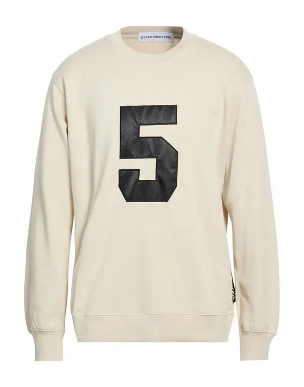 DEPARTMENT 5 Cotton Sweatshirt With Appliqués - Off White