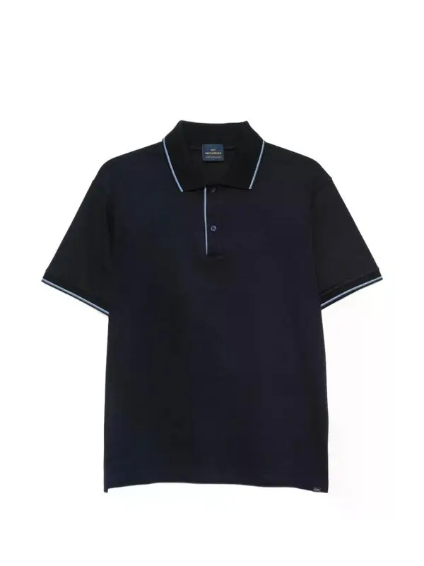 Paul & Shark Tipping-detail Polo Shirt - Blue