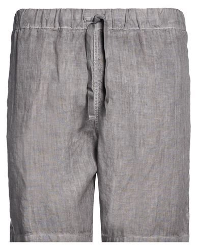 120% Lino Turquoise Linen Bermuda Shorts - Grey