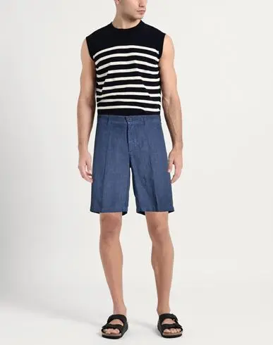 120% Lino Linen Bermuda Shorts - Navy