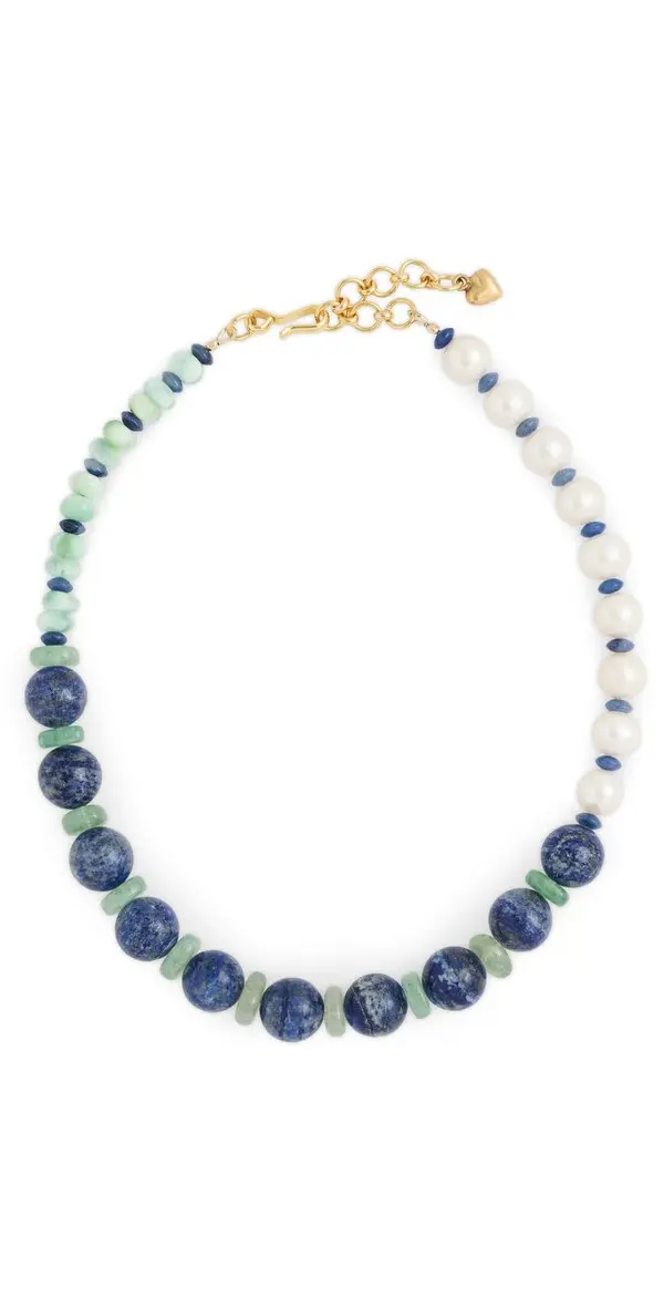 Brinker & Eliza Willa Beaded Necklace - Blue Multi