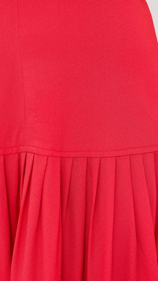 Proenza Schouler Red Viscose Halter Neck Maxi Dress