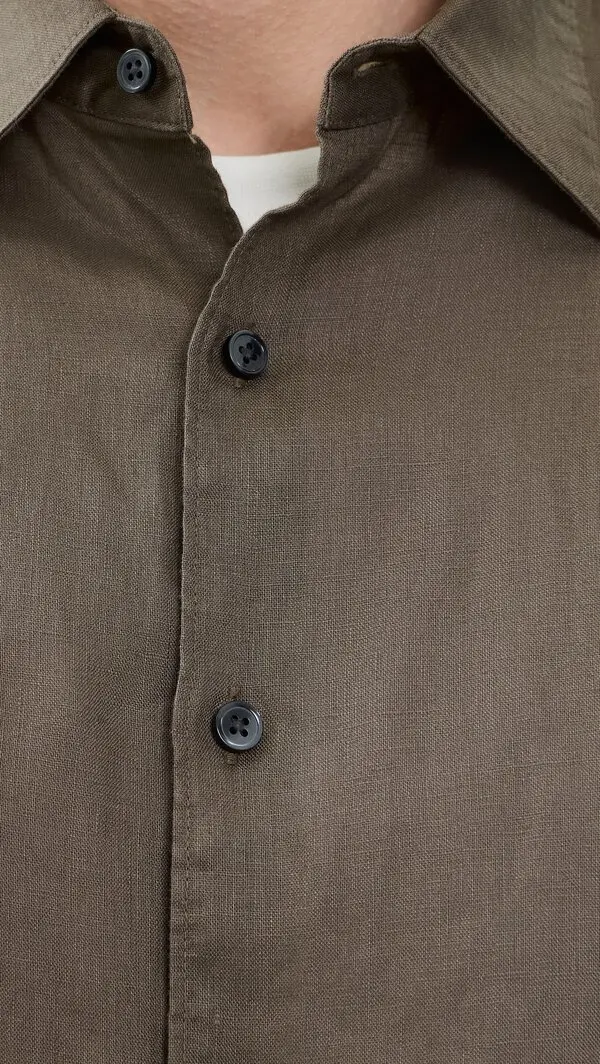 Theory Irving Relaxed Linen Shirt - Morel